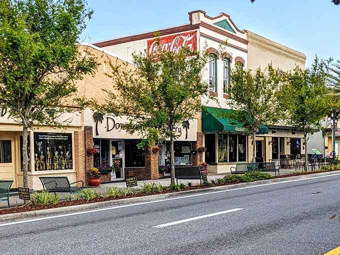 Downtown Titusville wears its vintage Coca-Cola sign like a badge of honor, proving charm never goes out of style.