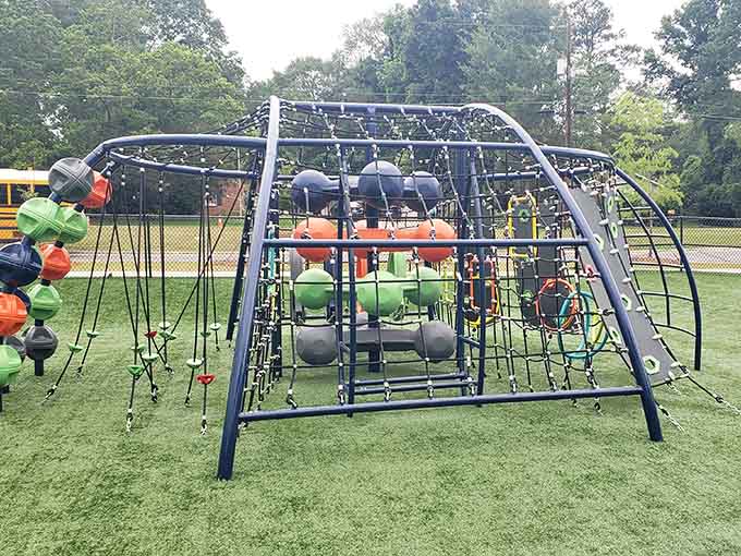 This obstacle course would make American Ninja Warrior contestants jealous, but it's designed for actual kids.