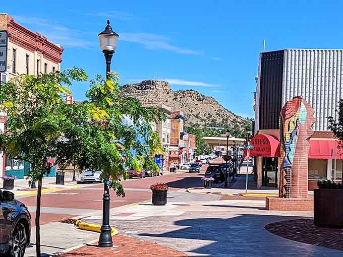 Brick buildings and mountain views create a postcard scene that doesn't require a trust fund to enjoy daily.