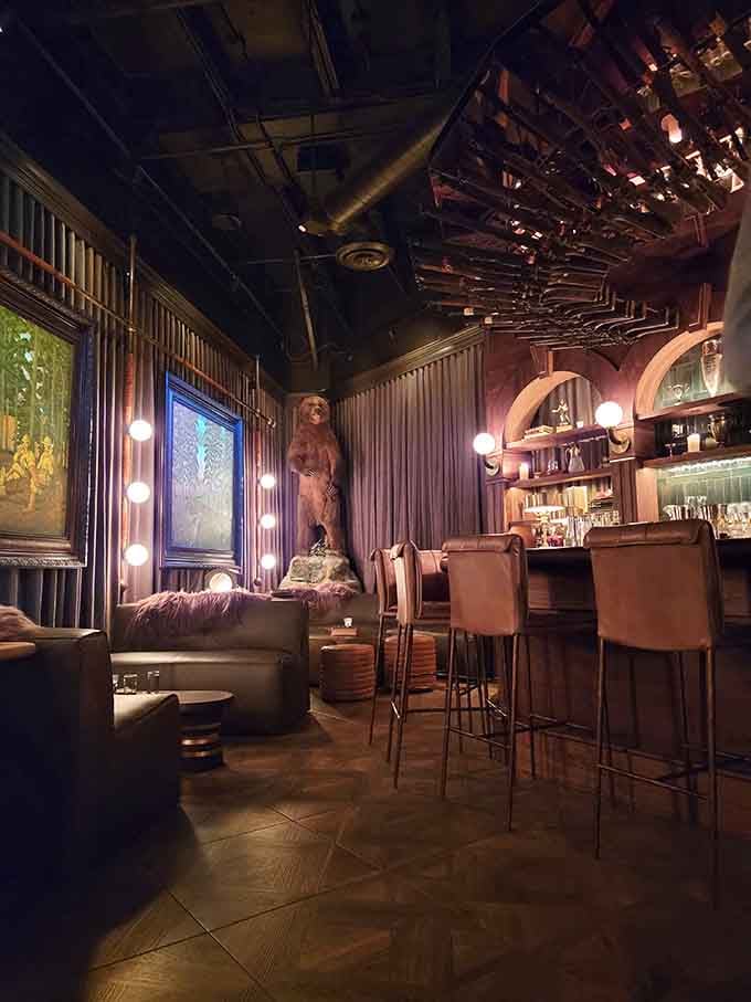 Step inside and suddenly you're in a different era, where taxidermy bears stand guard and every corner whispers secrets.