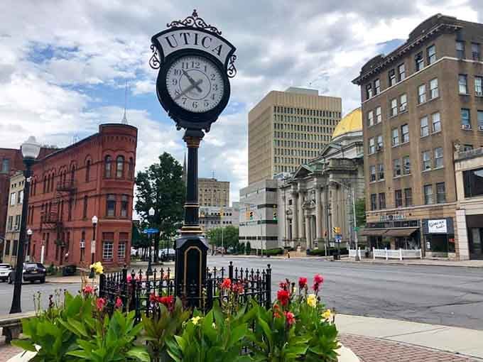 Downtown Utica's historic architecture tells stories of industrial glory days, now housing the next chapter of urban renewal.