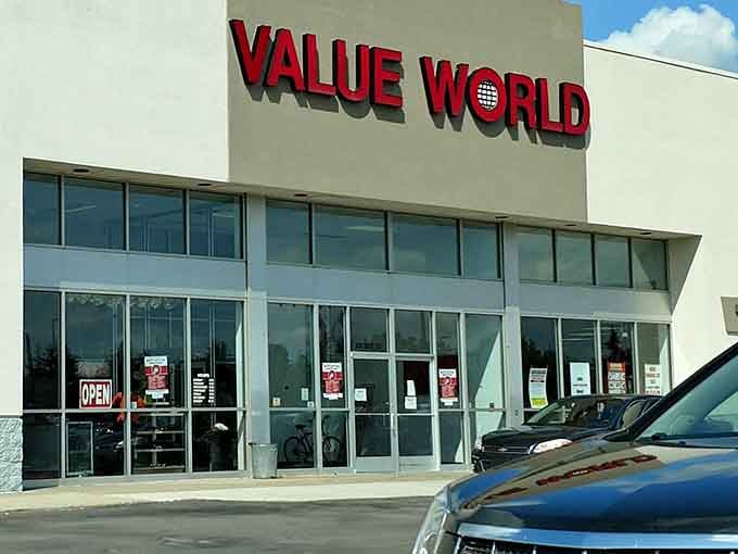 Those glass doors are your portal to bargain paradise, where every visit feels like a shopping adventure.