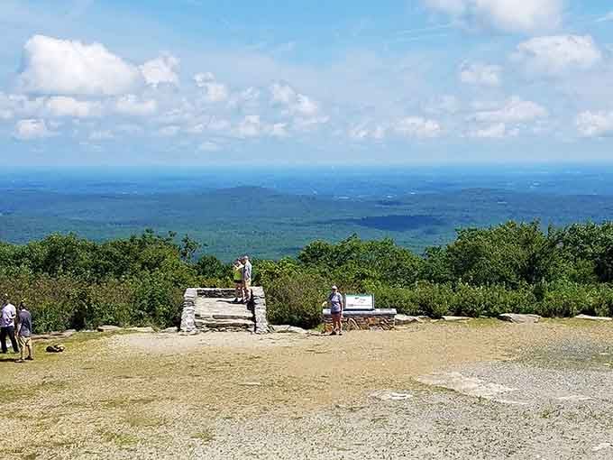 Stand here long enough and you'll spot five states, or at least convince yourself you can after the climb.