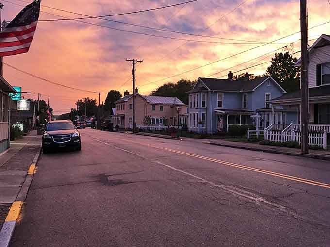 When the sky puts on a show like this, even the antiques pause to admire the view.