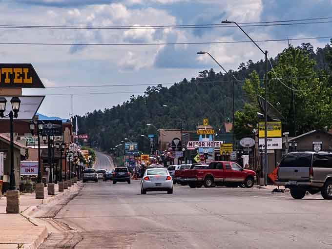 The main street looks like someone preserved 1950s America in amber, then added really good coffee and WiFi.