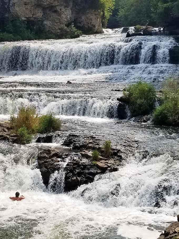 Mother Nature's staircase flows with power instead of creaking under your weight like grandma's old steps.