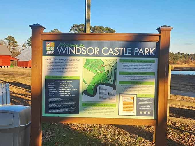 The park's welcoming entrance sets the stage for a day of exploration and discovery.