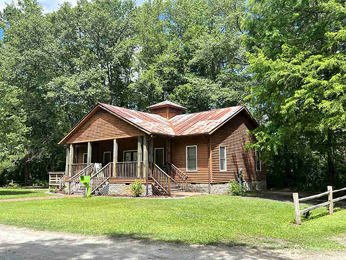 The visitor center welcomes you with Southern charm and the promise of swamp adventures just beyond those doors.