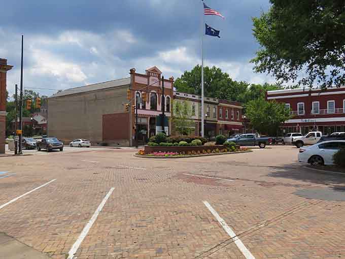 Abbeville's town square looks like someone built the perfect movie set, except it's all wonderfully real.
