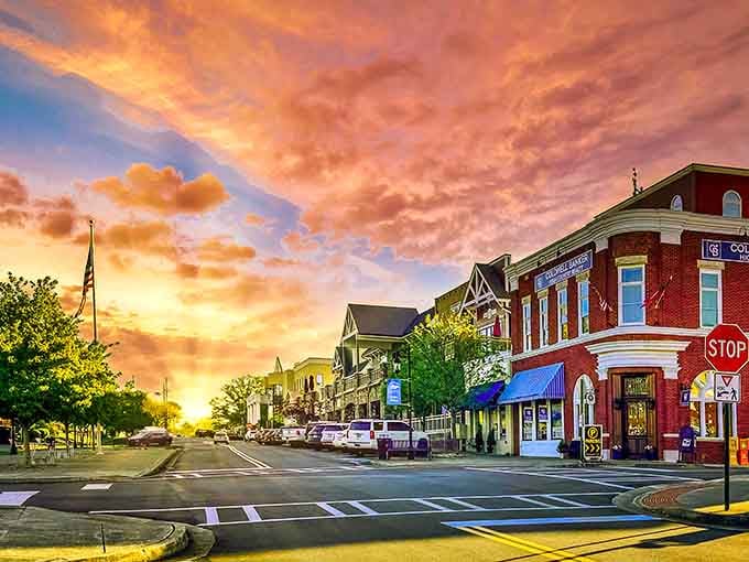 When the sky puts on a show like this, even the historic buildings stop to admire the view.