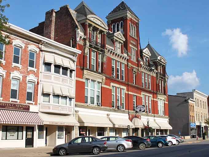 Victorian architecture reaches skyward with towers and turrets that would make any castle jealous of its style.