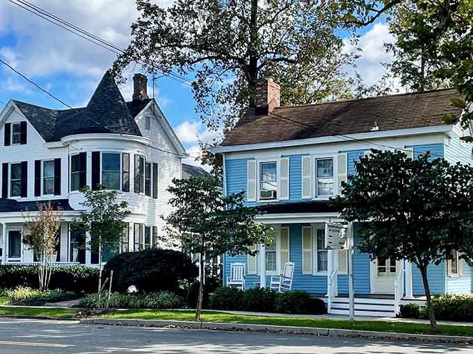 Victorian porches and turrets stand proudly like they're auditioning for a period drama about gracious living.