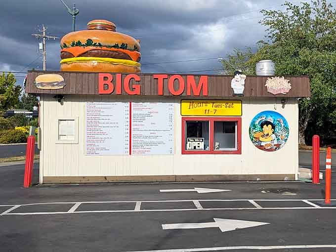 That giant burger sculpture on the roof isn't just decoration&mdash;it's a warning about what's coming to your table!