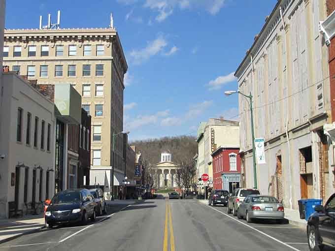 The Capitol dome rises at the end of this street like Kentucky's crown jewel on display.