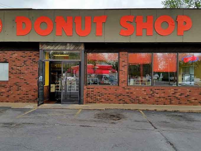 When a sign that bold says "DONUT SHOP," you know they're confident about what's waiting inside those doors.