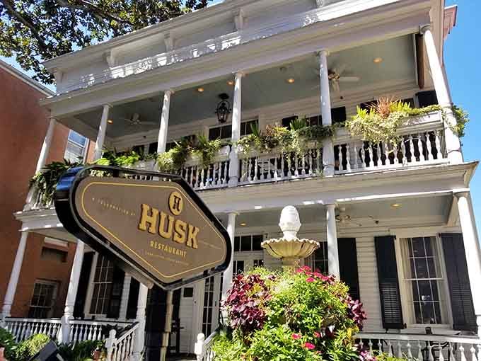 This stunning Victorian mansion looks like it stepped out of Gone with the Wind, complete with blooming flowers everywhere.