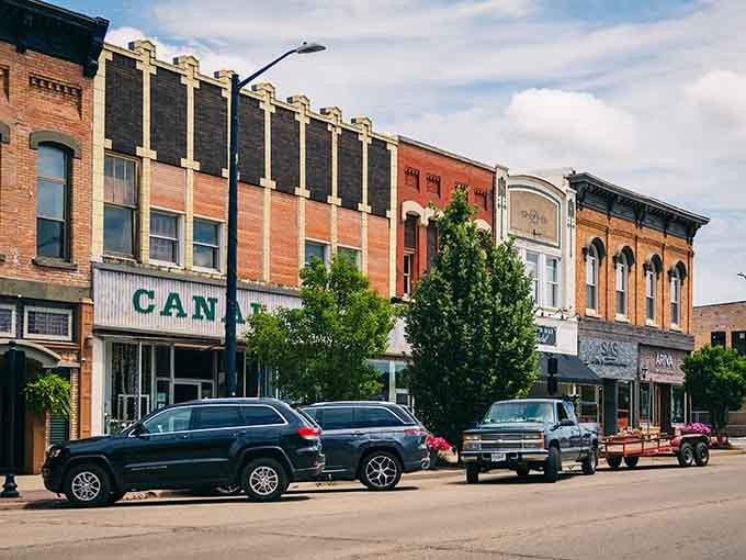 Classic Main Street America stretches before you with vintage facades that whisper stories of simpler times.