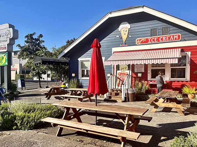 When a place advertises ice cream AND breakfast all day, you know they understand life's true priorities perfectly.