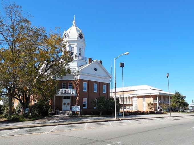 Classic brick architecture meets blue sky perfection in this literary landmark that inspired American storytelling at its finest.