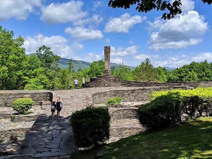Walking on art never felt so good&mdash;these hand-laid stone pathways wind through six acres of pure sculptural genius and mountain views.