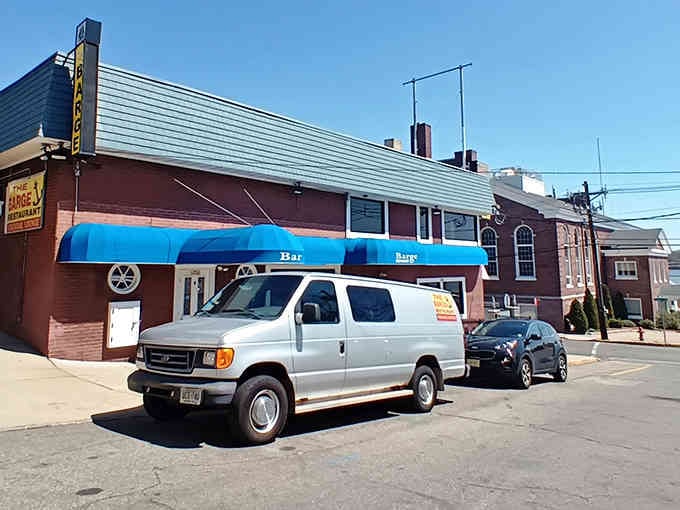 Those blue awnings practically beg you to step inside and discover what delicious secrets they're hiding today.