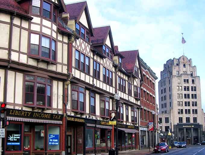 Tudor-style architecture that looks straight out of a storybook, proving some towns never lost their old-world character.