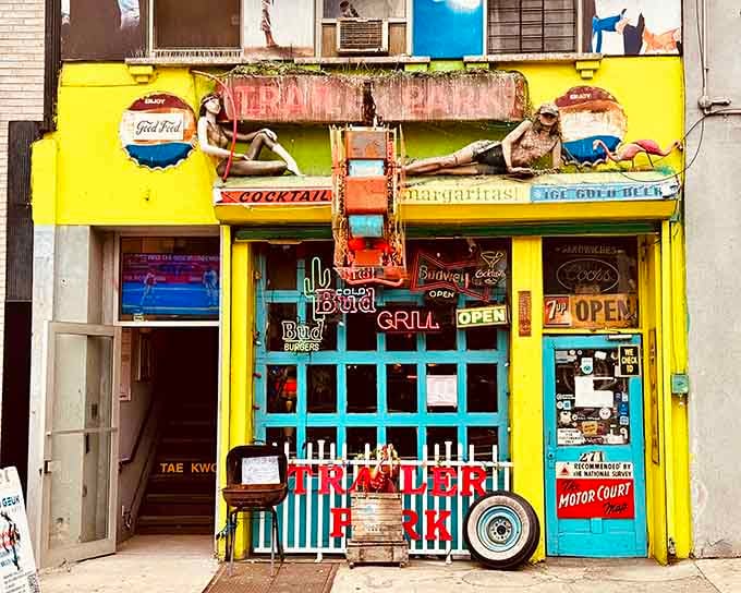 This explosion of color looks like a yard sale collided with a beach party, and honestly, we're here for it.