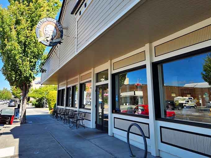 Morning sunshine and fresh-baked promises behind those doors make this the neighborhood's sweetest destination every single day.
