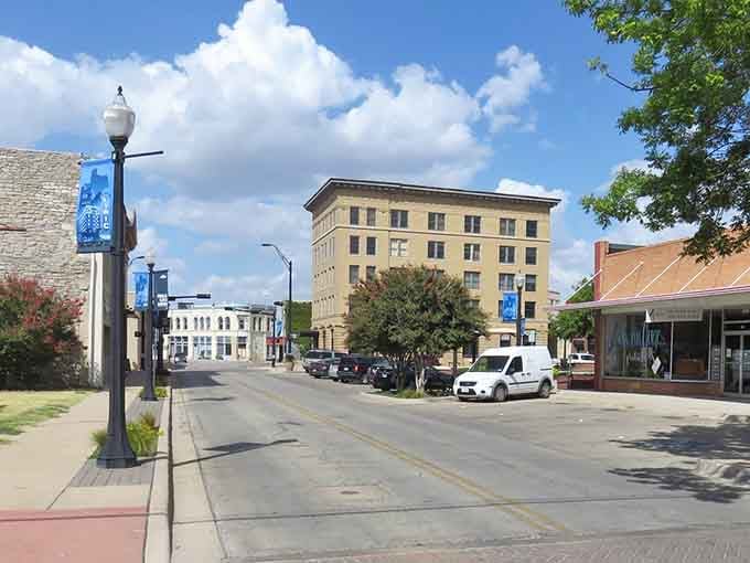 Wide streets and vintage buildings create a scene straight from your favorite classic Western movie.