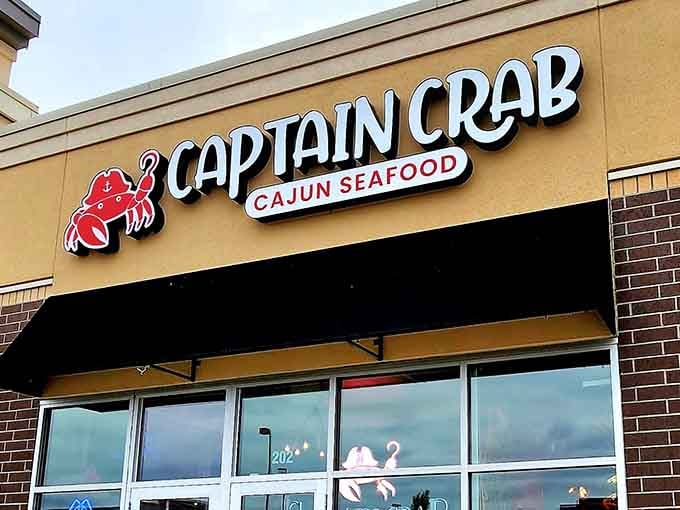 That cheerful crab mascot isn't just decoration&mdash;it's a promise of messy, delicious seafood boils waiting inside for you.