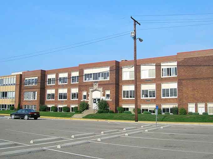 Classic brick architecture meets modern affordability in this quiet downtown where community still means something real.