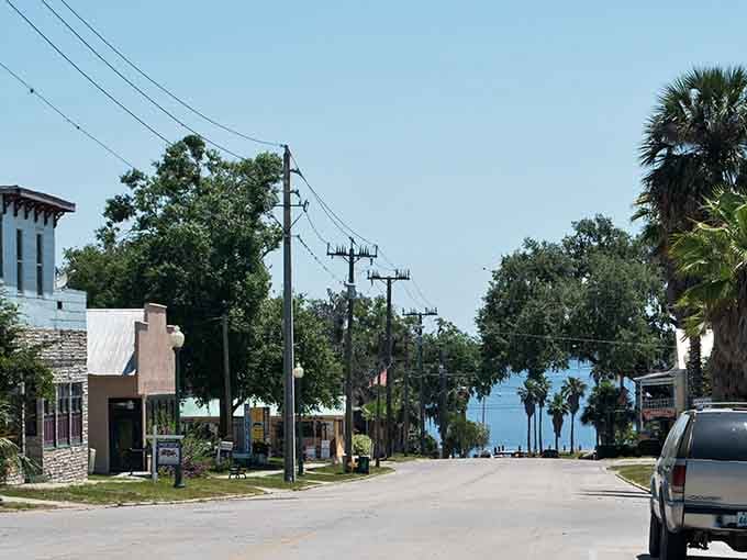 Sunny Crescent City streets welcome your visit as palm trees sway and blue lake waters sparkle under the clear afternoon sky.
