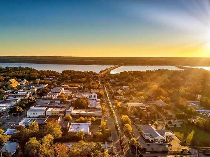 Golden hour transforms this lakeside town into something magical, painting everything in warm honeyed light that photographers dream about.