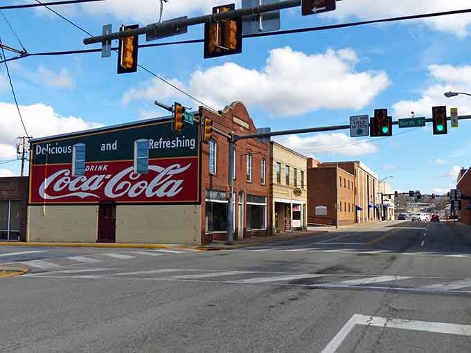 That vintage Coca-Cola sign is pure Americana, reminding us when things were simpler and refreshingly delicious.