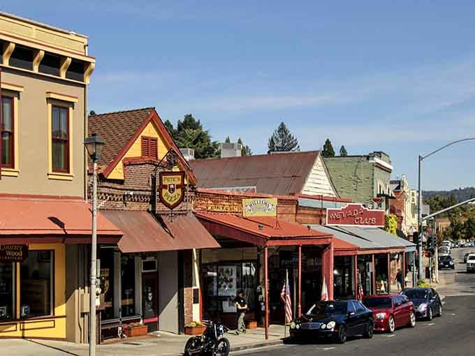 Colorful storefronts huddle together like old friends sharing secrets, each one bursting with local character and charm.