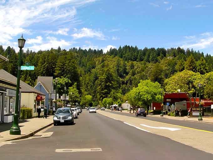 Tree-lined streets lead to restaurants and cafes where the Russian River provides the perfect backdrop for every meal.