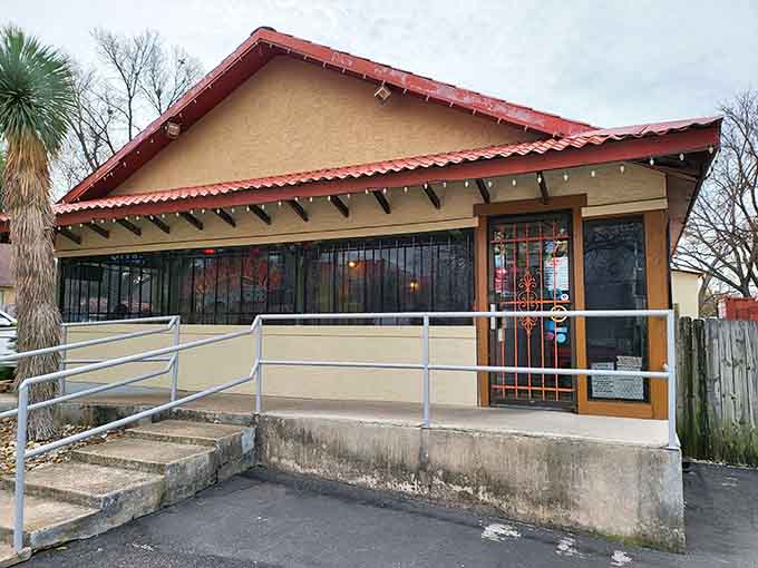 The ramp and welcoming entrance show this Austin spot makes everyone feel right at home, literally.