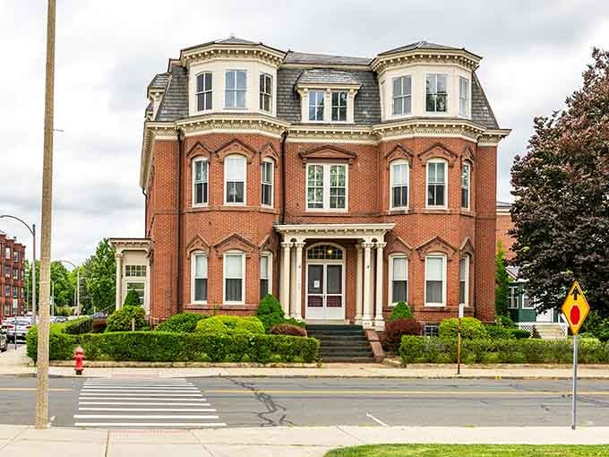 Victorian mansions stand proud along tree-lined avenues, reminding us when craftsmanship meant something more than speed.