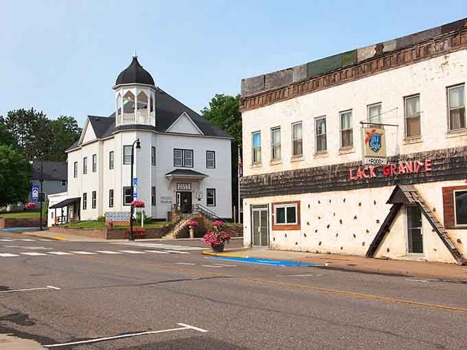 The distinctive tower on that white building stands like a lighthouse guiding you to small-town authenticity and genuine hospitality.