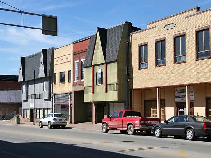 These colorful facades bring personality to downtown, proving charm doesn't require a big-city budget or attitude.