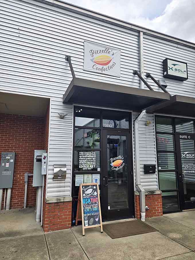 That chalkboard menu promises flavors you won't find anywhere else, each one crafted with serious chocolate expertise.