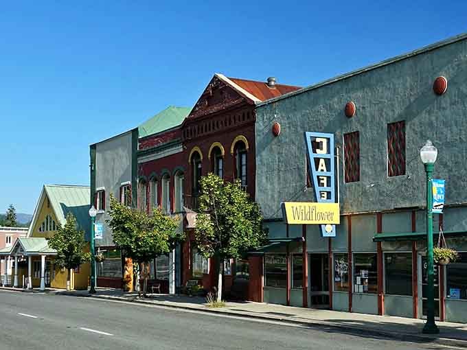 Historic facades frame a main street where parking is easy and the pace is perfectly relaxed.