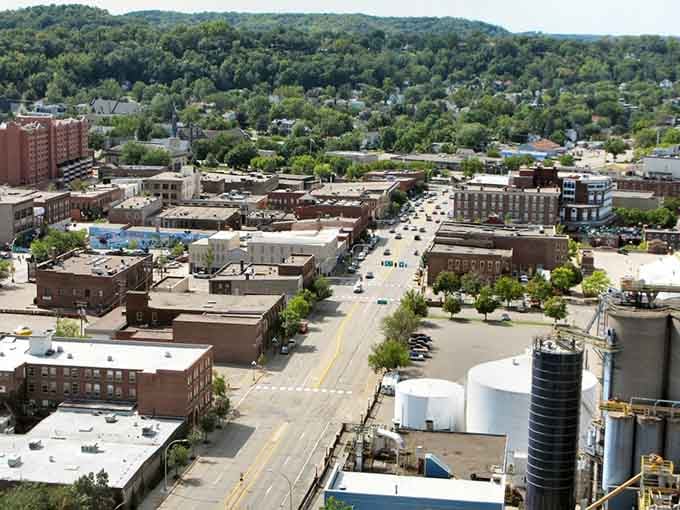 Green hillsides embrace the downtown, proving nature and history make the perfect neighbors in this riverside gem.