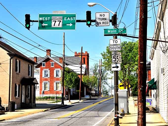 Route 77 cuts through town like a ribbon, connecting past and present in this charming mountain community.