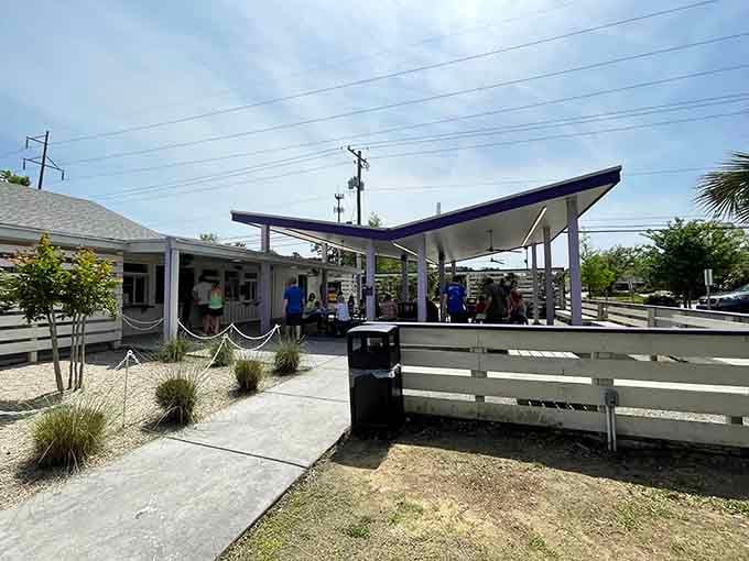 Clean lines and shaded comfort zones make this the perfect pit stop for soft serve seekers.