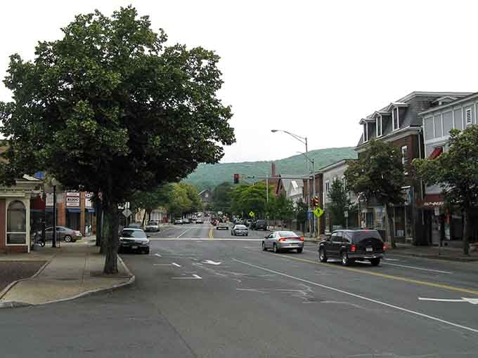 Mountains frame Main Street like nature's own picture window, making every errand feel like a scenic drive.