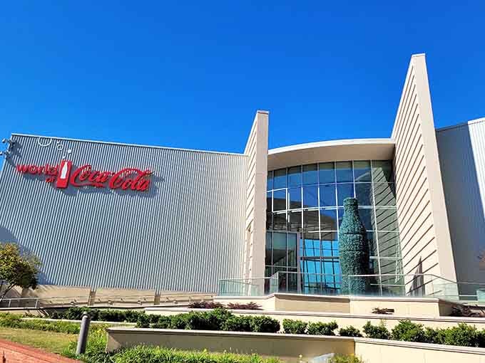 Modern architecture meets nostalgic memories where Atlanta's most famous beverage celebrates its bubbly heritage with style.