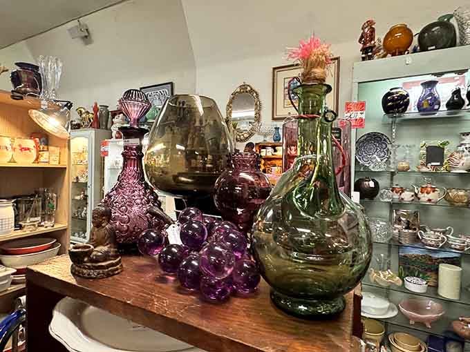 These colorful glass pieces catch the light like jewels, making you wonder why we settled for boring dishware.