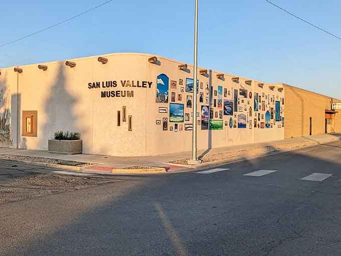 The San Luis Valley Museum's adobe-style architecture hints at the rich cultural tapestry waiting inside those walls.
