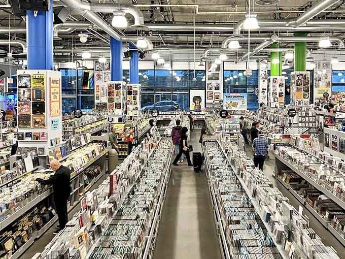 The sheer scale of this place makes you feel like a kid in a candy store, if candy came on vinyl.